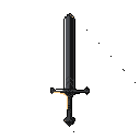 black sword - Pixel Art | generated with AI and edited by sandacz