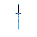 blue dagger - Pixel Art | generated with AI by sandacz