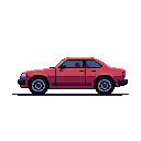 car - Pixel Art | generated with AI and edited by sandacz