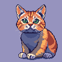 cat - Pixel Art | generated with AI by Jorzeth Gnome