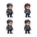 character spritesheet, 2x2 format, 4 frames - Pixel Art | generated ...