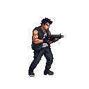 character with gun - Pixel Art | generated with AI by pixie.haus