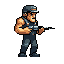 classic arcade armed character - Pixel Art | generated with AI and ...