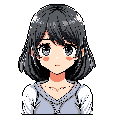 cute anime girl - Pixel Art | generated with AI by Zireth Shapeshifter