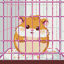 Cute Chubby Hamster in a Big Cage - Pixel Art | generated with AI by ...