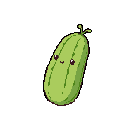 cute cucumber - Pixel Art | generated with AI and edited by sandacz