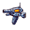 cyber machine gun turret - Pixel Art | generated with AI by sandacz