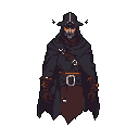 Dark fantasy western cowboy with cloak, leather bandage - Pixel Art ...
