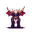 demon cow - Pixel Art | generated with AI and edited by sandacz