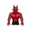 devil full body - Pixel Art | generated with AI by sandacz