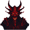diablo from diablo 2 - Pixel Art | generated with AI by sandacz