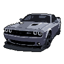 Dodge Challenger hell cat - Pixel Art | generated with AI by Paul
