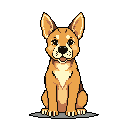 dog - Pixel Art | generated with AI by sandacz