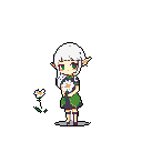 elf,girl,white hair,flower,rpg maker character,witch,anime,cute - Pixel ...