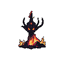 Evil Burning hel - Pixel Art | generated with AI by -X-ScornGames