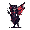 evil pixie b - Pixel Art | generated with AI and edited by sandacz