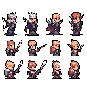 fantasy jrpg character spritesheet - Pixel Art | generated with AI by ...