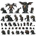 fantasy monsters spritesheet - Pixel Art | generated with AI by sandacz