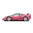 ferrari f40 side profile - Pixel Art | generated with AI and edited by ...