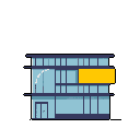 Flat simple modern building - Pixel Art | generated with AI by Lysnara Wyrm