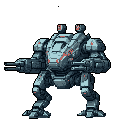 futuristic war mech 2d - Pixel Art | generated with AI and edited by ...