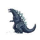 godzilla - Pixel Art | generated with AI by sandacz