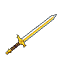 gold sword, medieval-style weapons - Pixel Art | generated with AI by ...