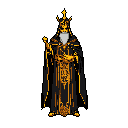 golden enigmatic priest, full body - Pixel Art | generated with AI by ...