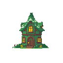 green pixie haus - Pixel Art | generated with AI and edited by sandacz