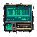 Holographic info panel GUI, Green and blue, Wasteland style - Pixel Art ...