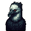 Humanoid Crow - Pixel Art | generated with AI by Saririelle Shapeshifter