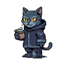 humanoid tall cat thief - Pixel Art | generated with AI by Ithtris Warlock