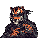 humanoid tiger thief portrait, dark fantasy style - Pixel Art ...
