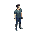 isometric human - Pixel Art | generated with AI and edited by sandacz