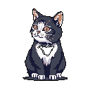 Japanese cat - Pixel Art | generated with AI by Zanfira Witcher