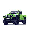 jeep - Pixel Art | generated with AI and edited by sandacz