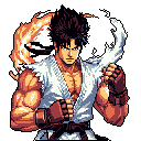 jin kazama from tekken b - Pixel Art | generated with AI and edited by ...