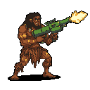 jungle wild man with bazooka - Pixel Art | generated with AI and edited ...