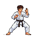 karate character 2d - Pixel Art | generated with AI by sandacz