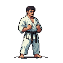 karate character - Pixel Art | generated with AI by sandacz