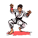 karate fighter - Pixel Art | generated with AI and edited by pixie.haus