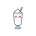 kawaii milkshake - Pixel Art | generated with AI by Maeleska Wizard