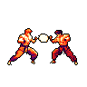 Ken and Ryu from street fighter, fighting in loop - Pixel Art ...