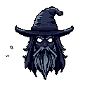 magician only head - Pixel Art | generated with AI by Plank