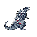 mechagodzilla - Pixel Art | generated with AI by Illudros Nymph