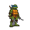 Ninja turtle idle pose - Pixel Art | generated with AI by Chupitorras