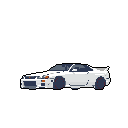 nissan skyline - Pixel Art | generated with AI by sandacz