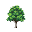 oak tree 64 - Pixel Art | generated with AI and edited by sandacz