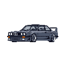 oldschool bmw drifting - Pixel Art | generated with AI and edited by ...