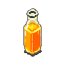 pixel art of a glass juice, orange liquid inside, isometric view ...